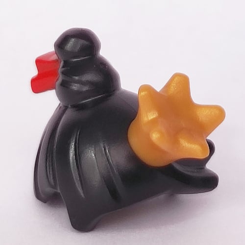 LEGO PART 101840pr0001 Hair Bun with Gold Crown, Red Bow print ...