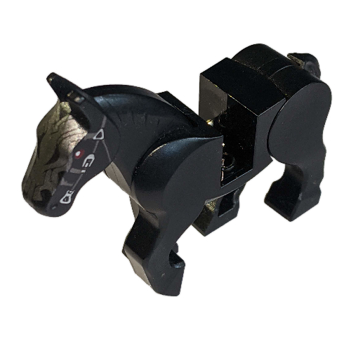 LEGO PART 10509pr0002 Animal, Horse, Moveable Legs with Gray Bridle ...