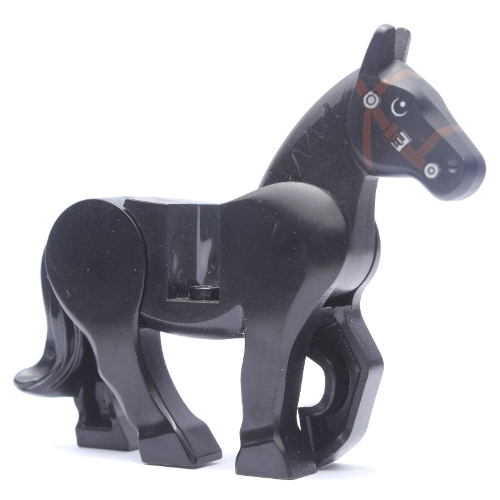 LEGO PART 10509pr0004 Animal, Horse, Moveable Legs with Dark Brown ...