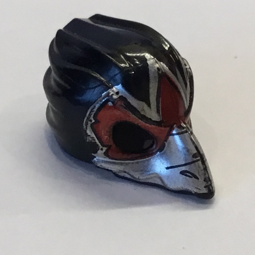 LEGO PART 12550pr0002 Mask Bird (Raven) with Silver Beak and Red ...