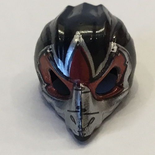 LEGO PART 12550pr0002 Mask Bird (Raven) with Silver Beak and Red ...