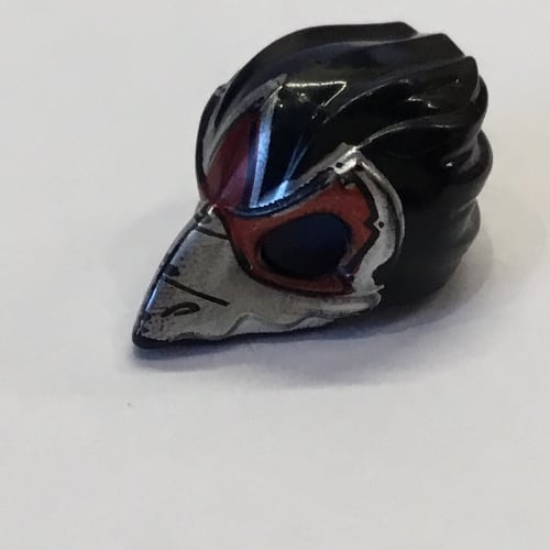 LEGO PART 12550pr0002 Mask Bird (Raven) with Silver Beak and Red ...