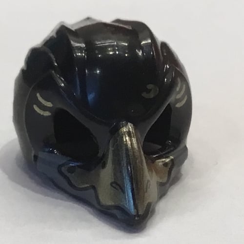 LEGO PART 12550pr0003 Mask Bird (Raven) with Gold Beak and Gold ...