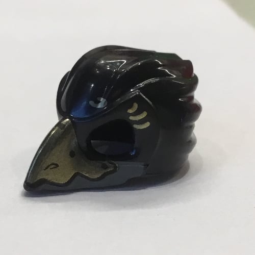 LEGO PART 12550pr0003 Mask Bird (Raven) with Gold Beak and Gold ...