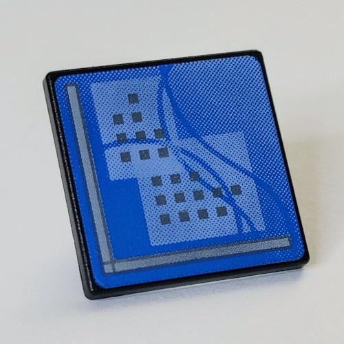 LEGO PART 15210pr0005 Road Sign Clip-on 2 x 2 Square [Thick Open O Clip ...