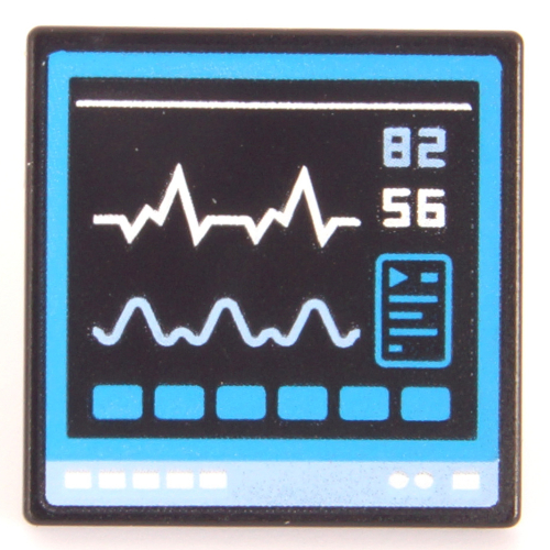 LEGO PART 15210pr0008 Road Sign Clip-on 2 x 2 Square with Medical ...