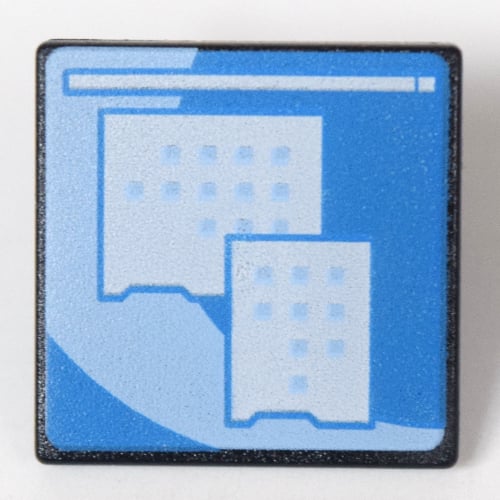 LEGO PART 15210pr9999 Road Sign Clip-on 2 x 2 Square with Computer ...
