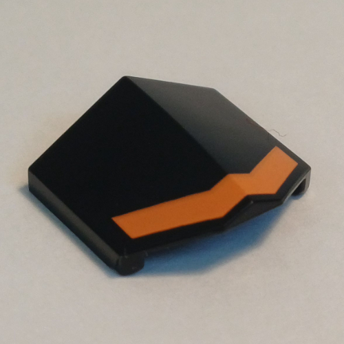 LEGO PART 1762pr0002 Slope 33° 2 x 2 Double / Inverted with Orange ...