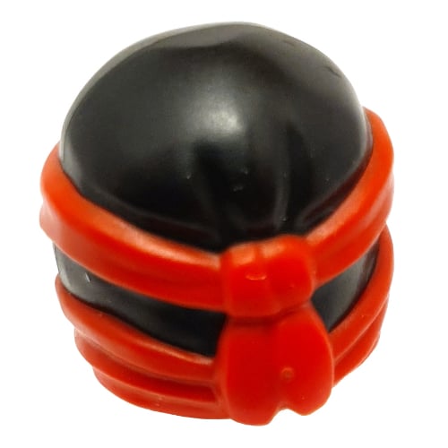 LEGO PART 19857pat0002 Wrap with Short Back Knot, Red Pattern ...