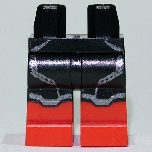 LEGO PART 970c03pat22pr2160 Hips with Black Legs and Red Boots Pattern ...