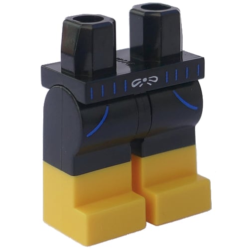 LEGO PART 970c03pat01pr0003 Hips with Black Legs and Yellow Boots ...