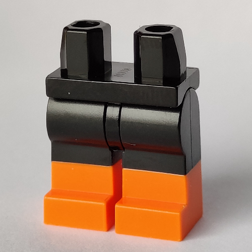 LEGO PART 970c03pat34 Hips with Black Legs and Orange Boots Pattern ...