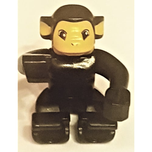 LEGO PART 2281pr0001 Duplo Animal Monkey, Bright Light Orange Face and ...