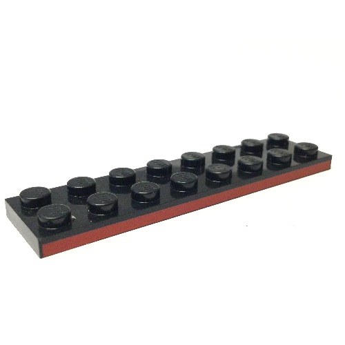 LEGO PART 3034pr0001 Plate 2 x 8 with Red Side print | Rebrickable ...