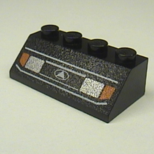 LEGO PART 3037pr0012 Slope 45° 2 x 4 with Headlights 1 Print, White ...