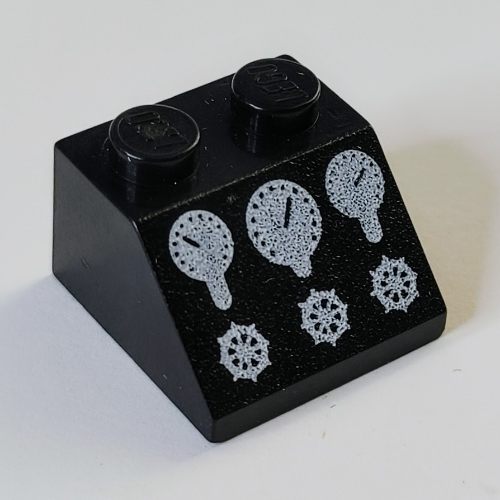 LEGO PART 3039pr9970 Slope 45° 2 x 2 with 3 Gauges and 3 Knobs Print ...