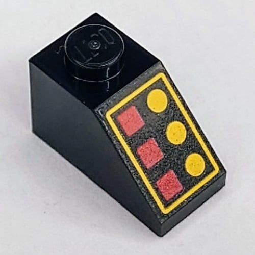 LEGO PART 3040bpr9998 Slope 45° 2 x 1 with Bottom pin, with 3 Red Lamps ...