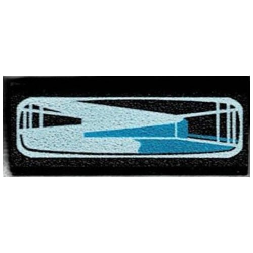 LEGO PART 3041pr0001 Slope 45° 2 x 4 Double with Blue and White ...