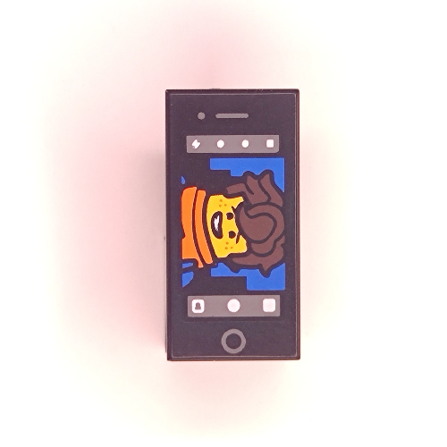 LEGO PART 3069bpr9998 Tile 1 x 2 with Smart Phone Screen with Jay ...