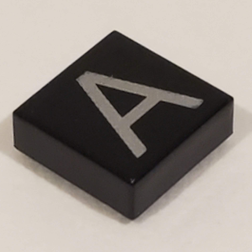 LEGO PART 3070bpr0063 Tile 1 x 1 with letter Capital A Print ...