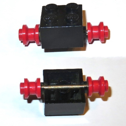 LEGO PART 3137c02 Brick Special 2 x 2 [Red Wheels for Dually Tire ...