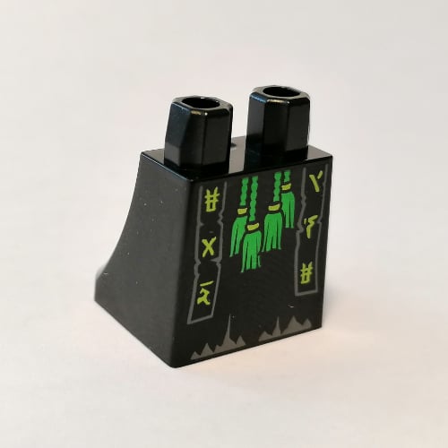 LEGO PART 36036pr0018 Hips and Legs Under Dress/Robe Black and Green ...