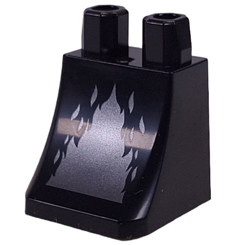 LEGO PART 36036pr0074 Hips and Legs Under Dress/Robe with Silver Flames ...