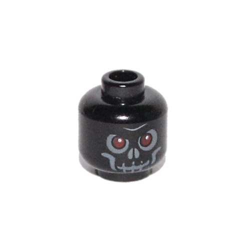 LEGO PART 3626bpr0496 Minifig Head, Evil Skull with Scowl, White Print ...
