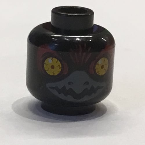 LEGO PART 3626cpr1131 Minifig Head Razcal, Dual Sided, Raven with Beak ...