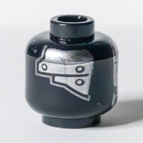 LEGO PART 3626cpr1282 Minifig Head Nindroid / Mindroid, Silver ...