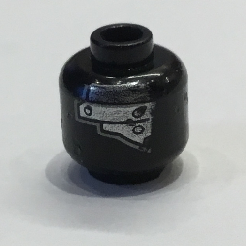 LEGO PART 3626cpr1282 Minifig Head Nindroid / Mindroid, Silver ...