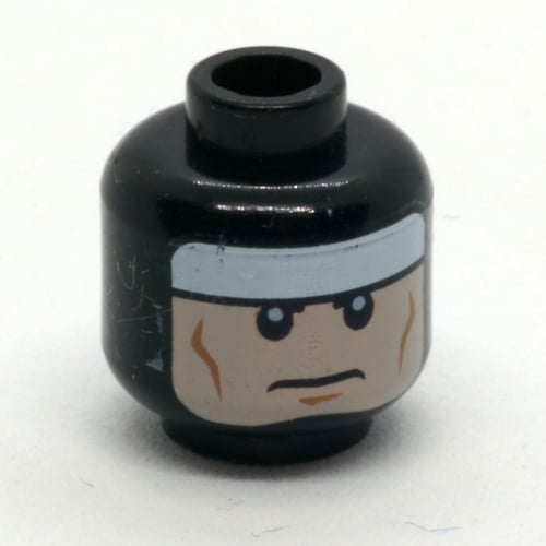 LEGO PART 3626cpr1285 Minifig Head Batman, White Stripe on Forehead and ...