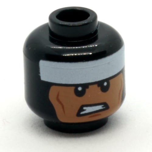 LEGO PART 3626cpr1613 Minifig Head Batman, Balaclava, White Stripe on ...