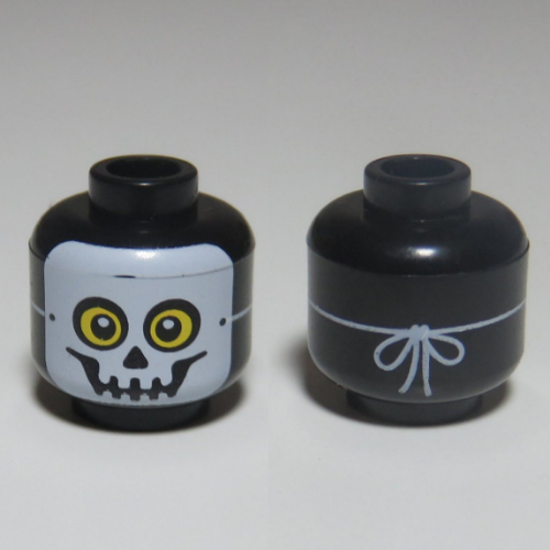 LEGO PART 3626cpr1732 Minifig Head Skeleton Guy, Skull Mask with Yellow ...