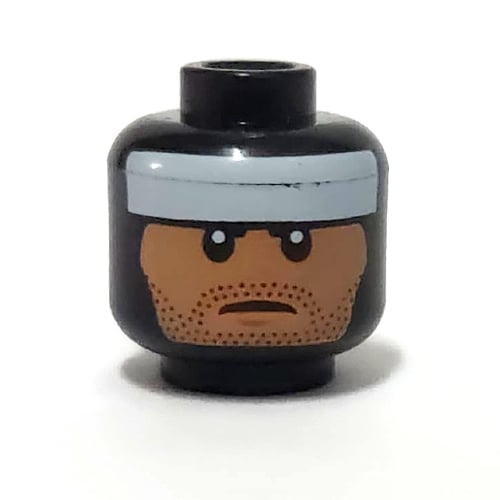 LEGO PART 3626cpr2385 Minifig Head Batman, Dual Sided, Balaclava, White ...