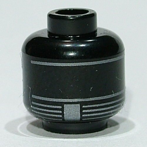 LEGO PART 3626cpr3556 Minifig Head Dark Trooper, Red Visor, Breathing ...