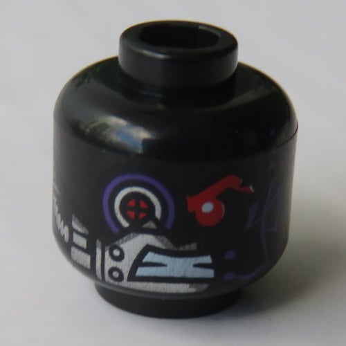 LEGO PART 3626cpr9930 Minifig Head Nindroid, Robot Red Eye, Mechanical ...