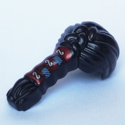 LEGO PART 3759pr0001 Hair Long with Thick Braid and Dark Red/Silver ...