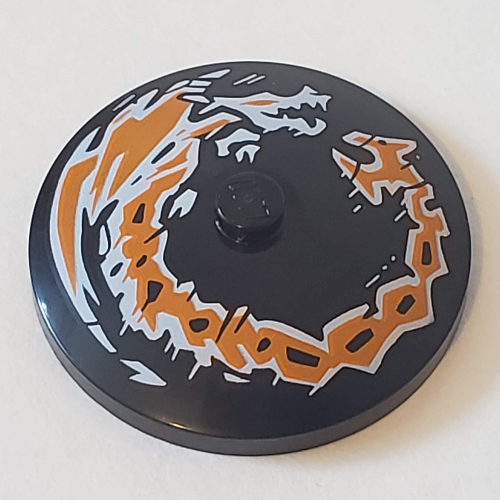 LEGO PART 3960pr0031 Dish 4 x 4 Inverted [Radar] with Two Orange ...