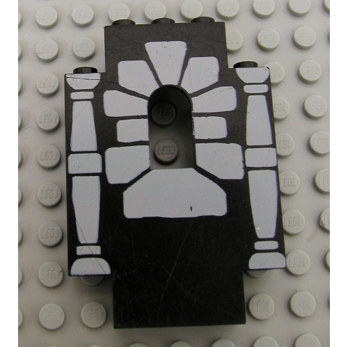 LEGO PART 4444pr0008 Panel 2 x 5 x 6 Wall with Window Stones and 2 ...