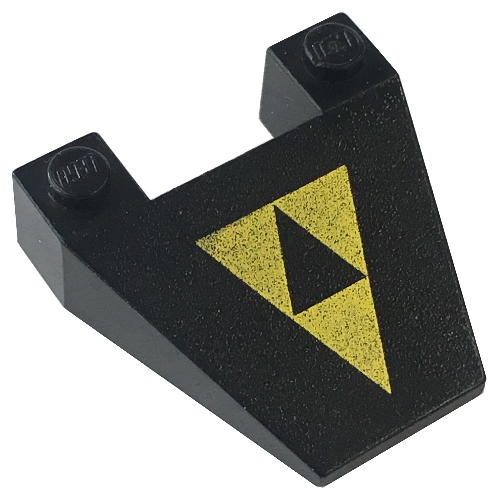 LEGO PART 4858pr0001 Wedge Sloped 4 x 4 Taper with Blacktron I Logo ...