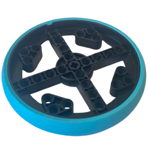 LEGO PART 49295pat0001 Wheel 88 x 14 with 4 Black Spokes with 4 Holes ...
