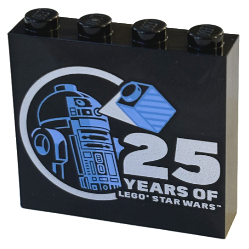 LEGO PART 49311pr0017 Brick 1 x 4 x 3 with R2-D2, Hologram Brick, '25 ...