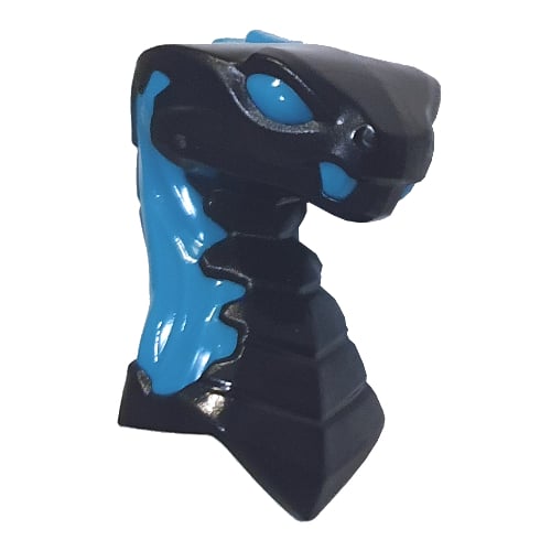 LEGO PART 49588pat0002 Minifig Head Special, Snake with Dark Turquoise ...