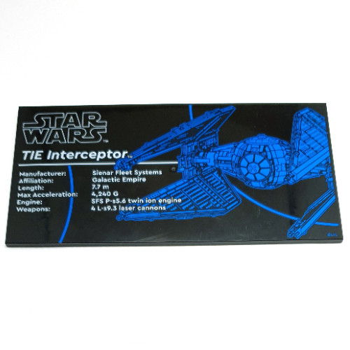 LEGO PART 4974pr0001 Tile 8 x 16 with Smooth Surface with 'STAR WARS ...