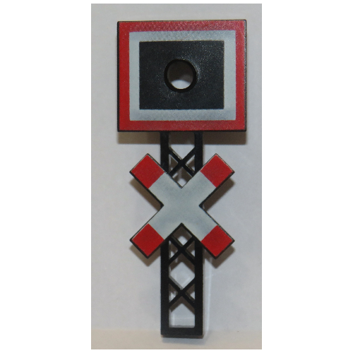 LEGO PART 512pr0001 Train 12V Level Crossing Sign with Red/White Print ...