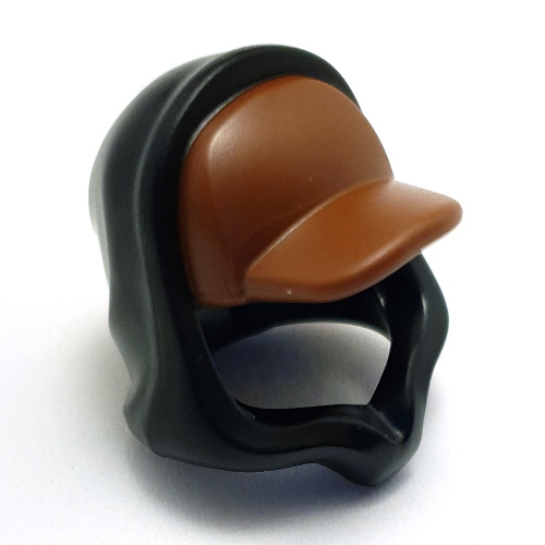 LEGO PART 52684pat0001 Hood over Cap, Reddish Brown Cap Pattern ...