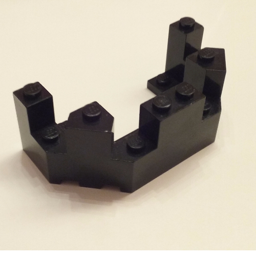 LEGO PART 6066 Castle Turret Top 4 x 8 x 2 1/3 | Rebrickable - Build ...