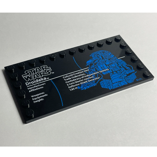 LEGO PART 6178pr0011 Plate Special 6 x 12 with Studs on 3 Edges with ...