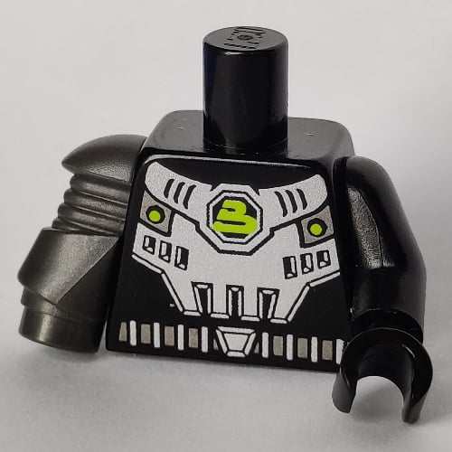 LEGO PART 63208pr0805 Torso Breastplate, Silver with Belt and Blacktron ...